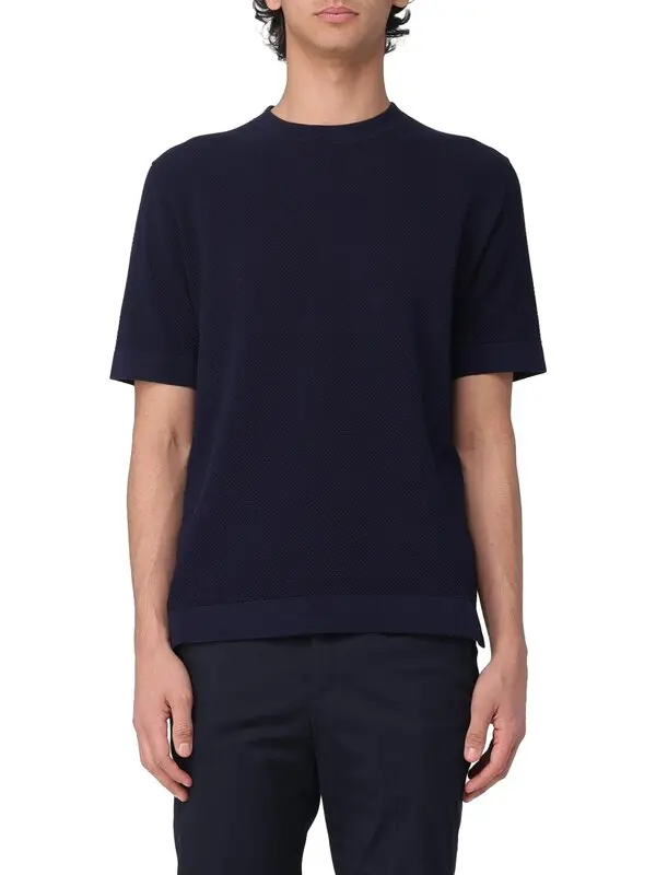 KANGRA Cotton Crew Neck Pullover - Blue