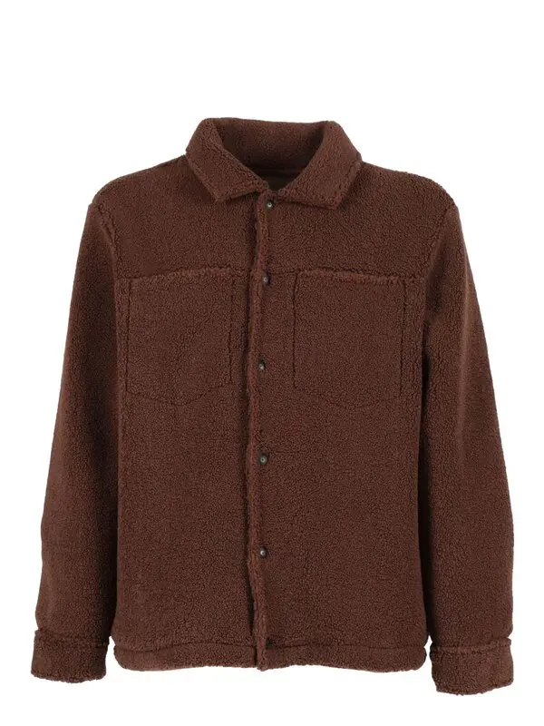 BALLANTYNE Fleece Jacket With Classic Collar - Black