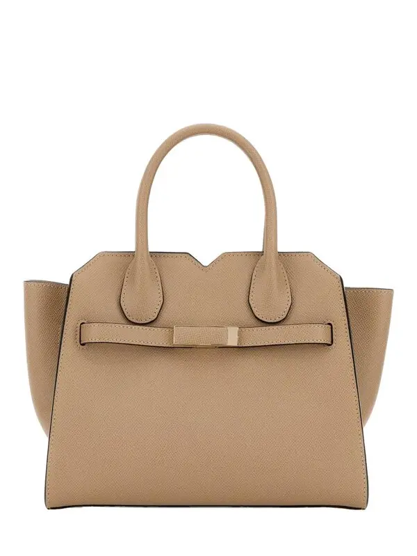 VALEXTRA Grained Leather Milano Bag - Beige