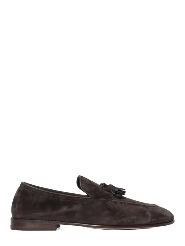 Brunello Cucinelli Suede Loafers With Tassel Detailing - Grey
