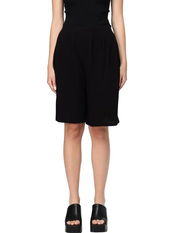 Khaite High-waisted Knee-length Cotton Shorts - Black