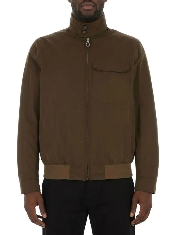 PALTO' Cotton Blend Bomber Jacket - Brown