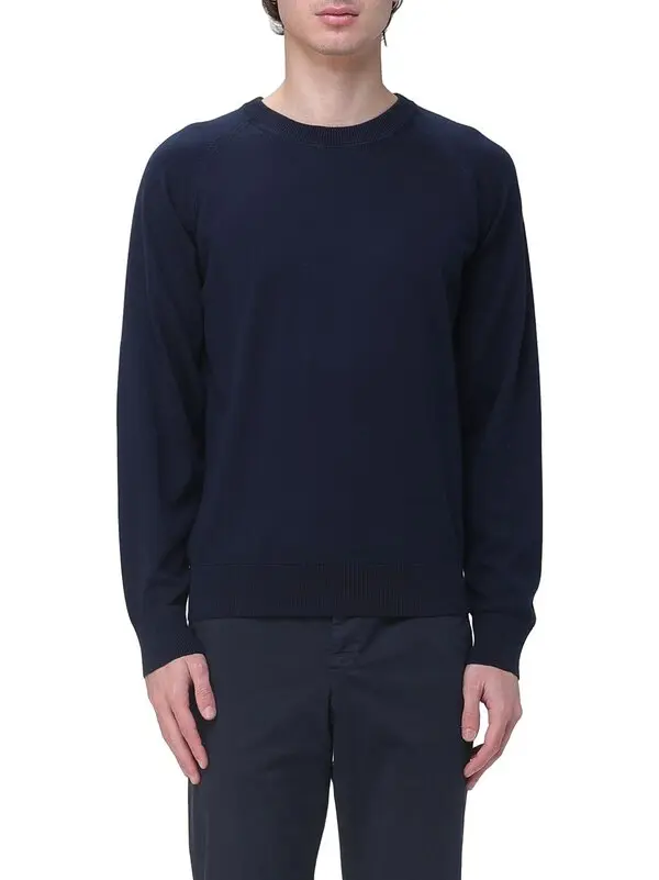 KANGRA Cotton Knitwear Crewneck Sweater - Blue