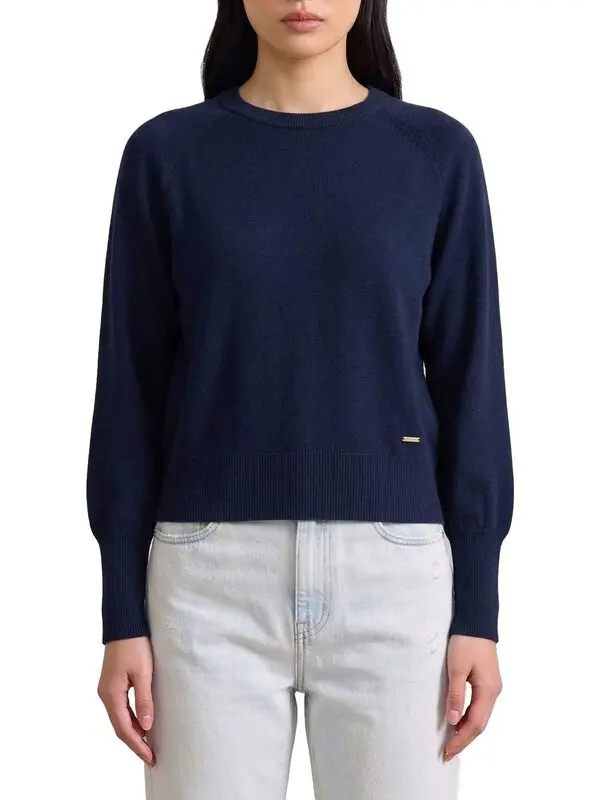 Woolrich Cotton Blend Crew Neck Sweater - Blue