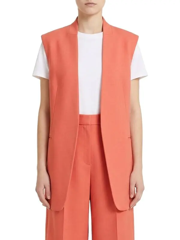 Agnona Wool And Silk Vest - Red