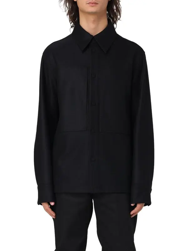 JIL SANDER Textured Button-down Jacket - Black