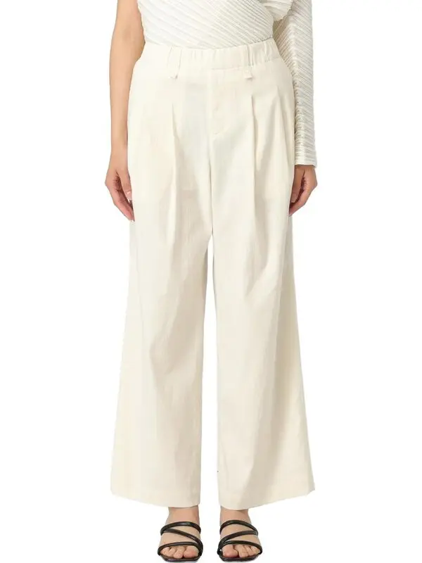 Issey Miyake Wide-leg Pleated Trousers - White