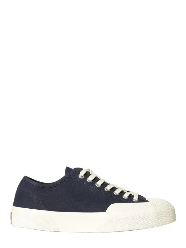Superga 2432 Works Cotton Canvas Lace-up Sneakers With Rubber Cap Toe - Blue