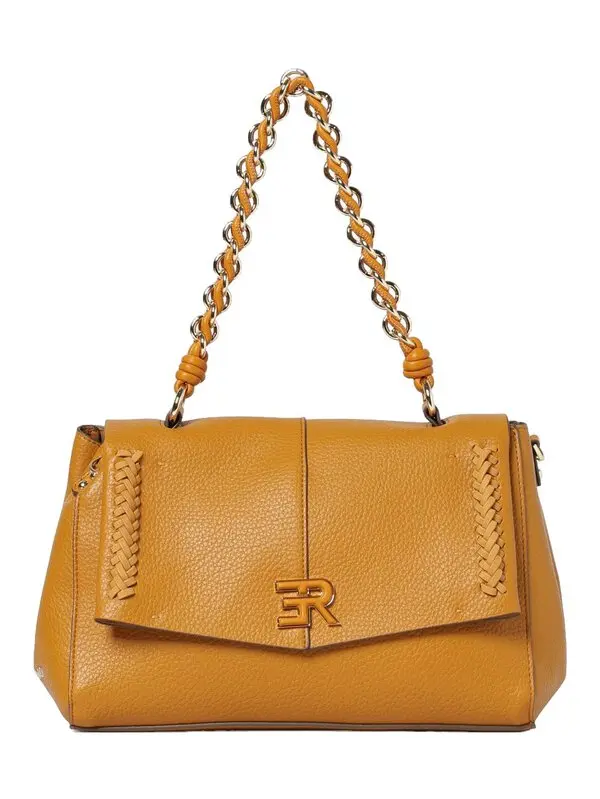 ERMANNO FIRENZE Hammered Leather Shoulder Bag - Mud
