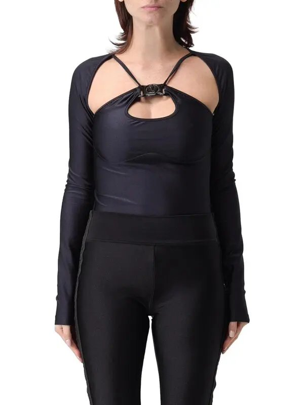 Versace Long Sleeve Cut Out Top - Black