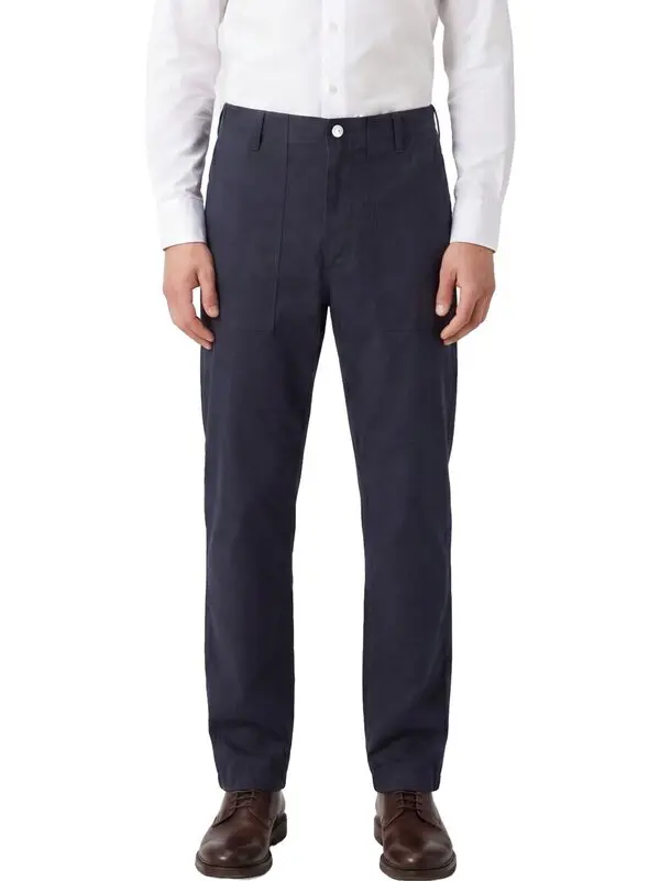 Edwin Cotton Straight Leg Trousers - Blue