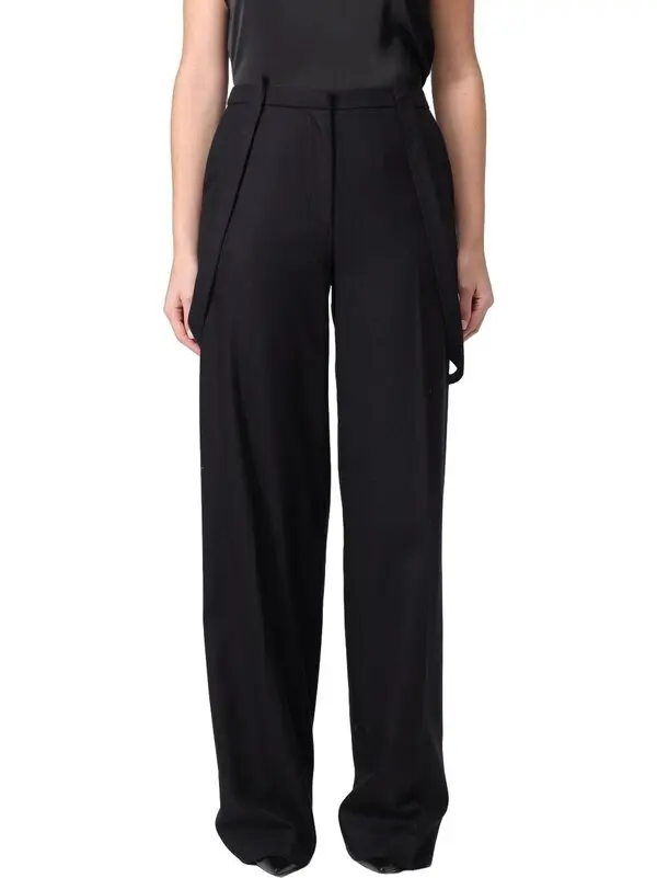 PT TORINO Tailored Wide Leg Trousers - Black