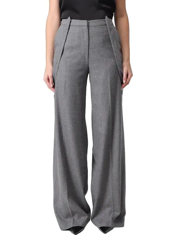 PT TORINO Tailored Wide Leg Trousers - Grey