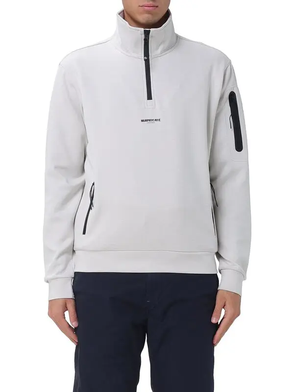 MURPHY&NYE High-neck Sweatshirt With Half-zip Closure - Ice