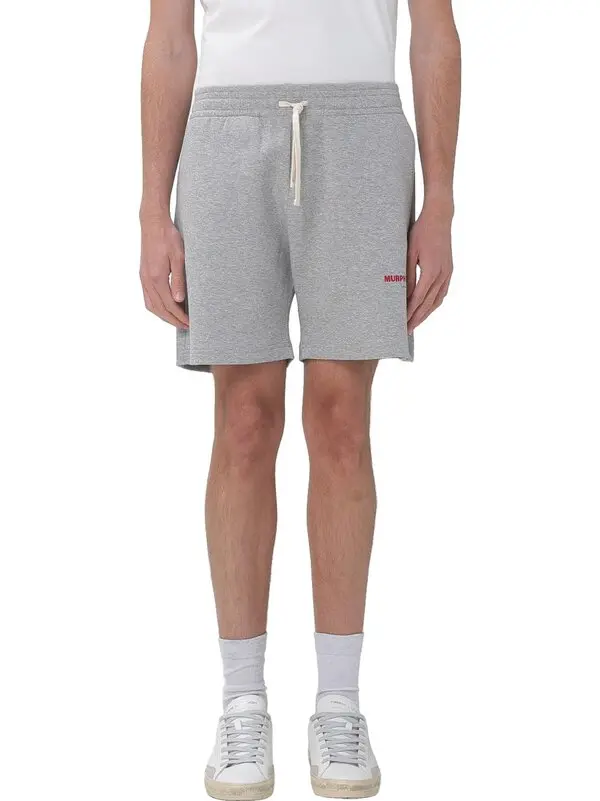 MURPHY&NYE Cotton-blend Jogging Shorts With Drawstring Waist - Grey
