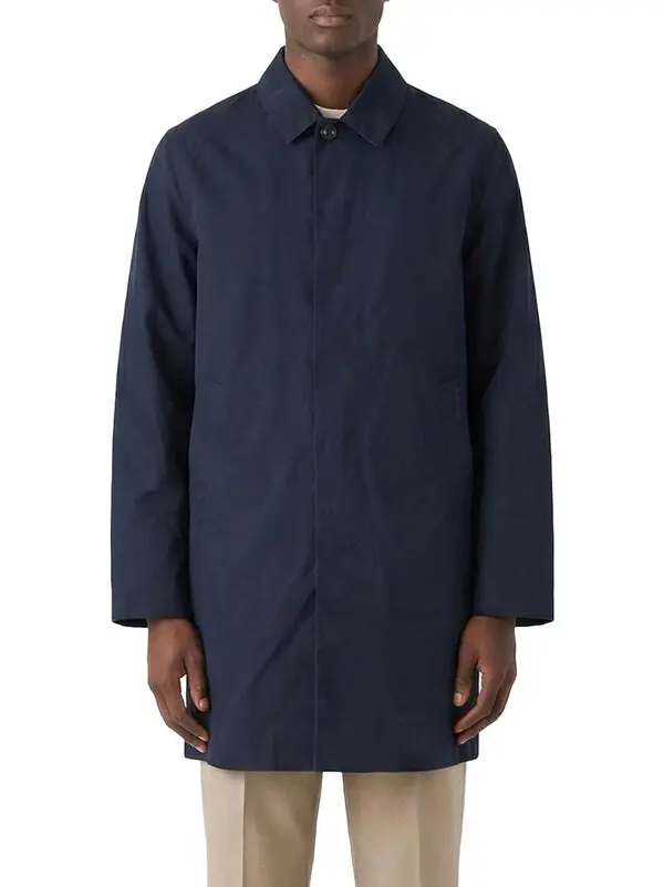 Barbour Cotton Blend Trench Coat - Blue