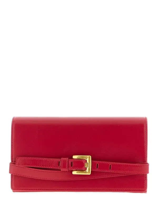 Balmain Mini Bag With Buckled Strap - Fuchsia