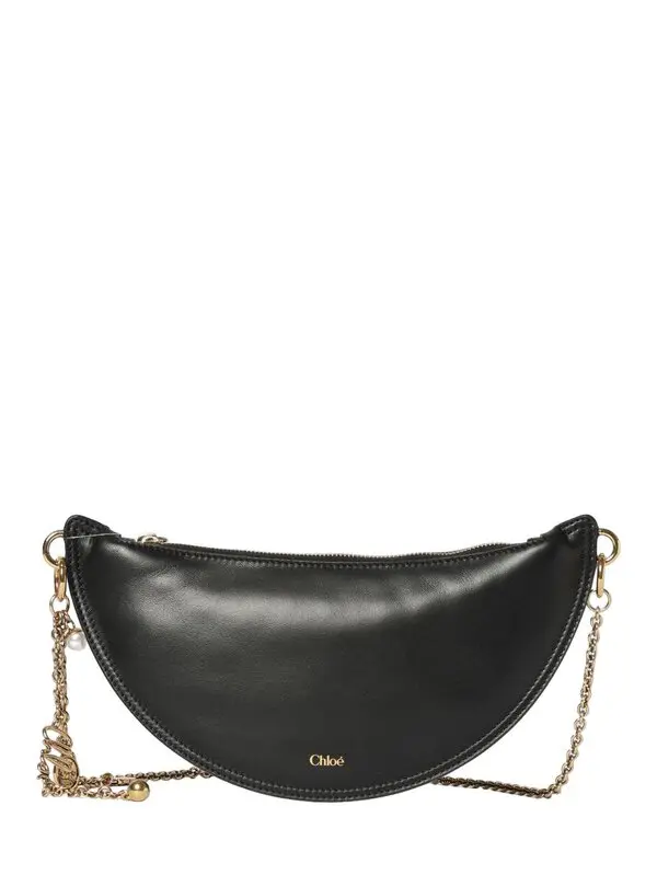 Chloé Leather Crescent Crossbody Bag - Black