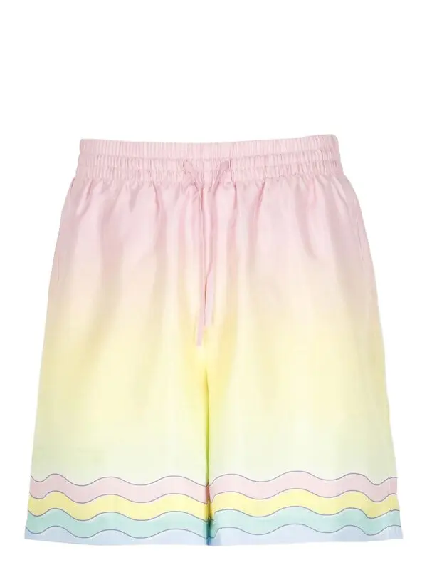 Casablanca Printed Silk Shorts - Multicolor