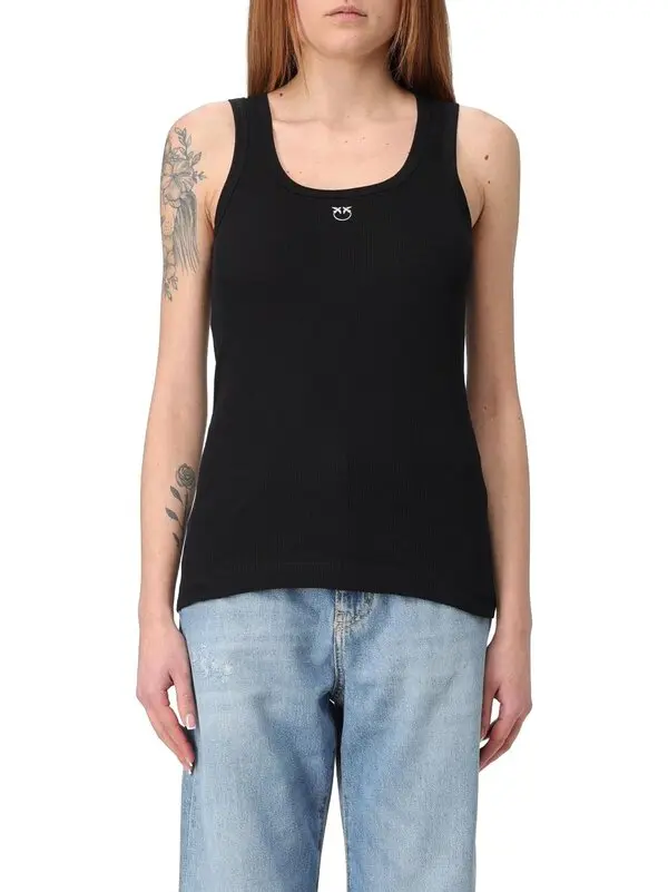 Pinko Ribbed Tank Top - Black