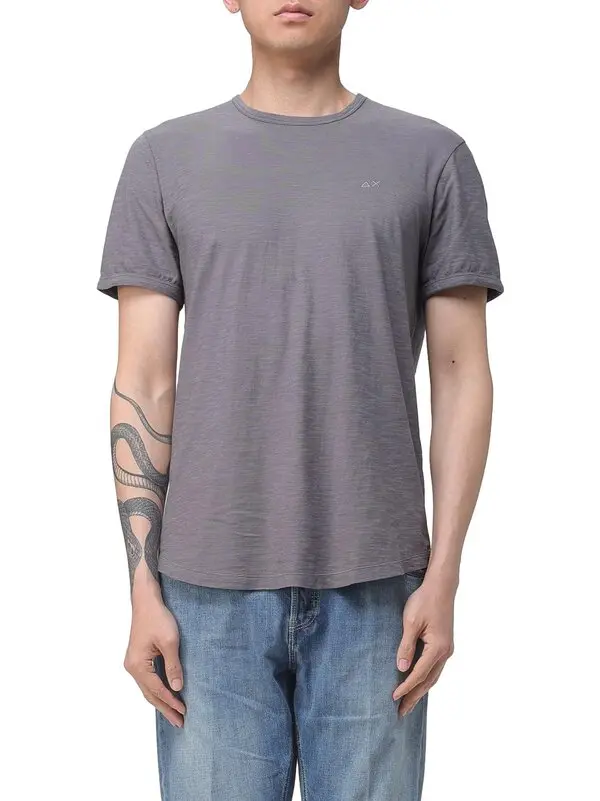 SUN 68 Basic Cotton T-shirt - Ink