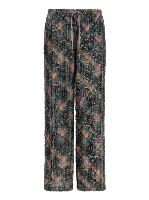 Dries Van Noten Wide Leg Trousers - Multicolor