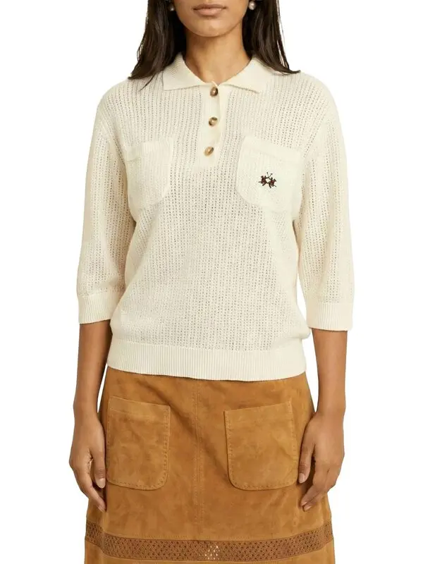 LA MARTINA Cotton Knit Polo Shirt - White