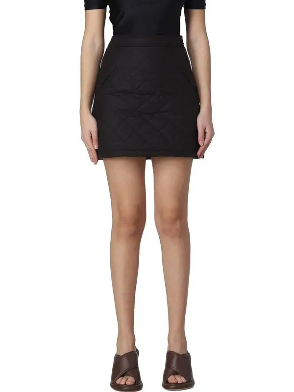 Burberry Quilted Mini Skirt - Brown