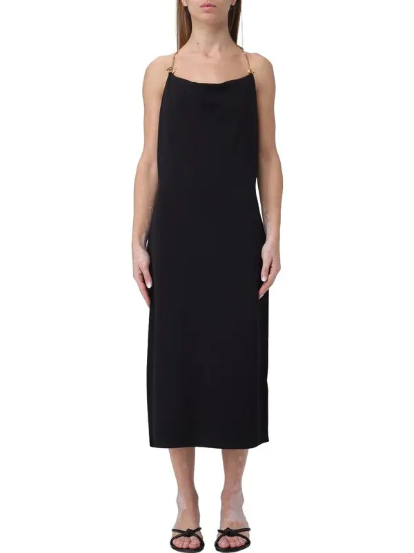Bottega Veneta Chain Detail Midi Dress - Black