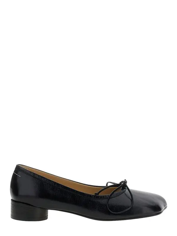 MAISON MARGIELA Anatomic Tabi Leather Ballerina Flats - Black
