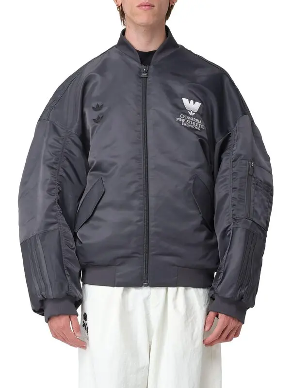 ADIDAS ORIGINALS Willy Chavarria X Padded Recycled Tech Fabric Bomber Jacket - Grey