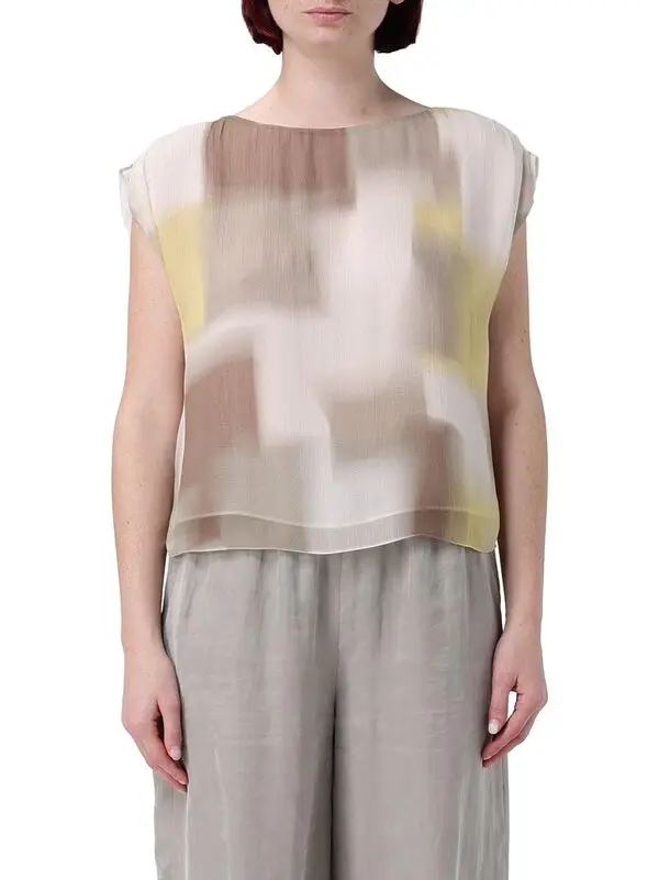 Armani Exchange Abstract Print Blouse - Yellow