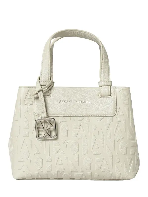 Armani Exchange Monogrammed Top Handle Bag - Sand