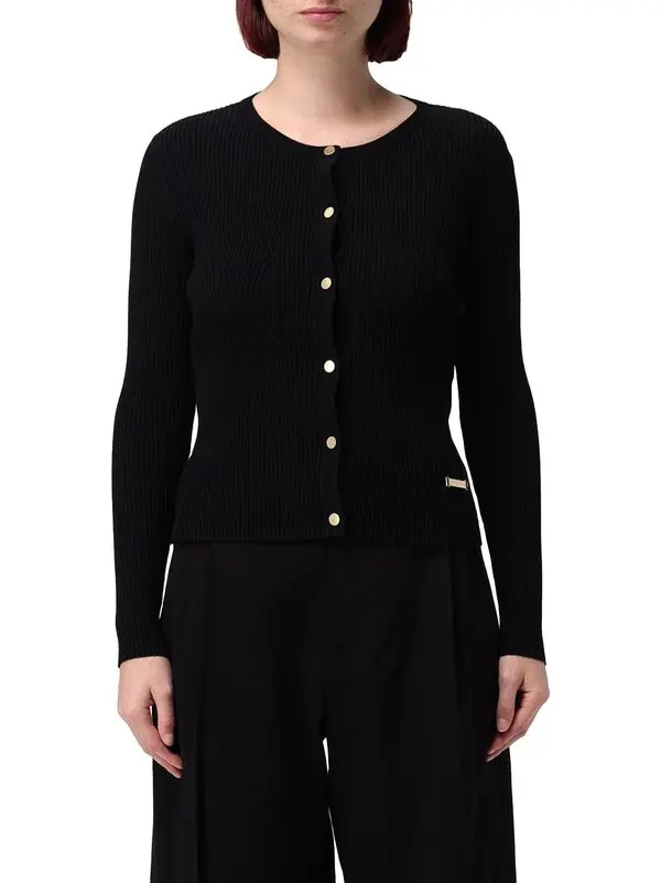 Armani Exchange Ribbed Knit Cardigan - Black