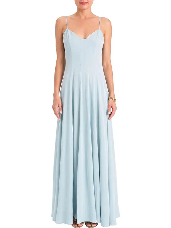 TWINSET Long Crêpe Dress - Sky