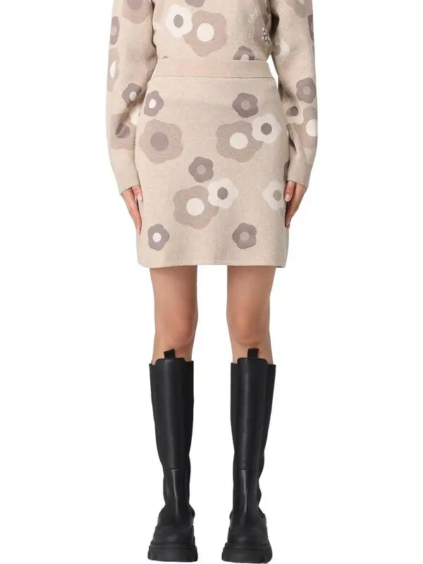 Kenzo Printed Knit Skirt - Beige