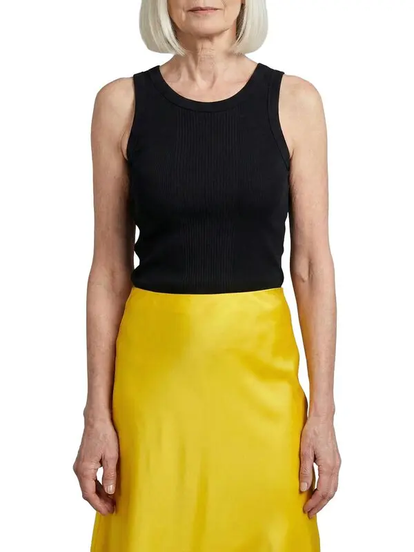Loulou De Saison Ribbed Cotton Tank - Black