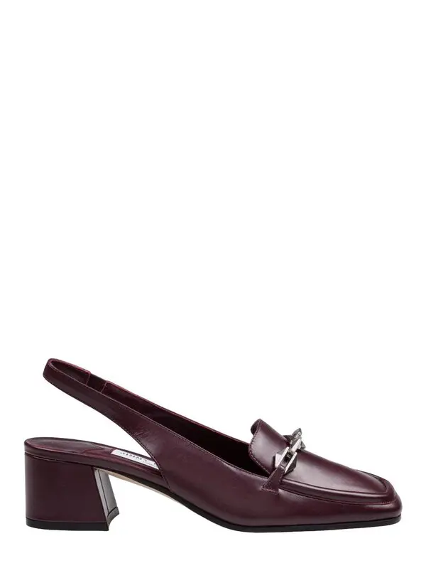 JIMMY CHOO Diamond Tilda Leather Slingbacks - Biscuit
