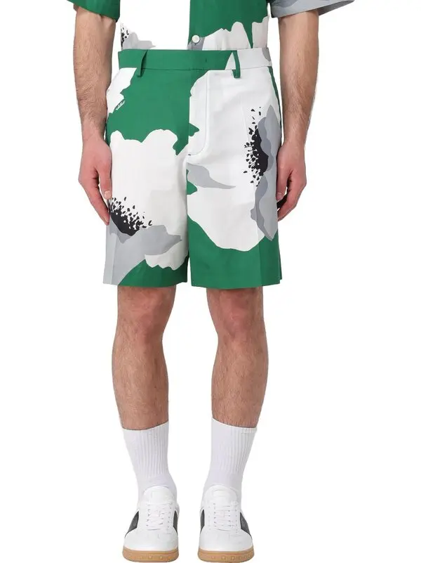 Valentino Garavani Floral Print Tailored Shorts - Green