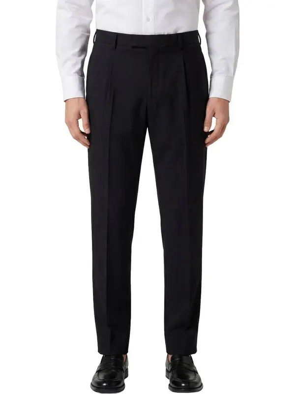 PT TORINO Cotton Blend Stretch Tailored Trousers - Blue