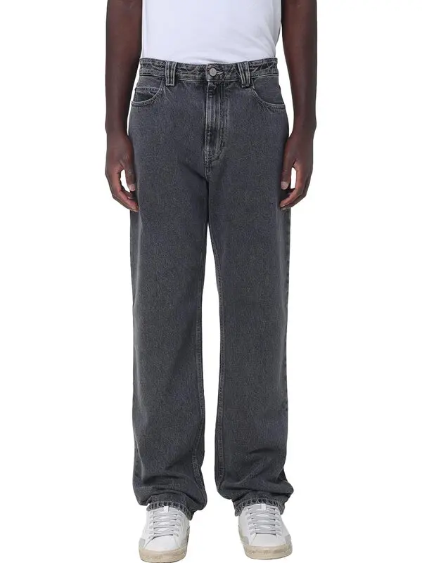 FERRARI Cotton Denim Wide-leg Jeans - Grey