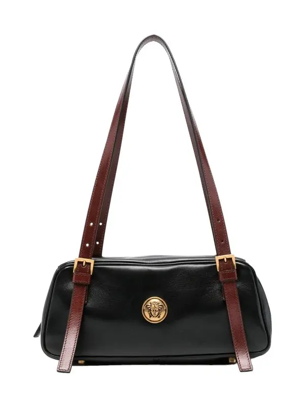Versace Emblème Leather Shoulder Bag - Black