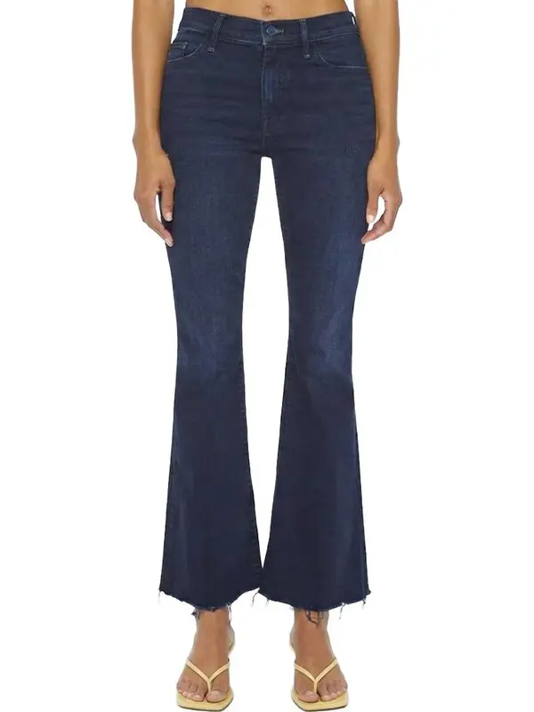 MOTHER Flared Jeans In Stretch Denim - Blue