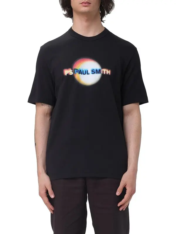 Paul Smith Organic Cotton T-shirt With Logo - Black