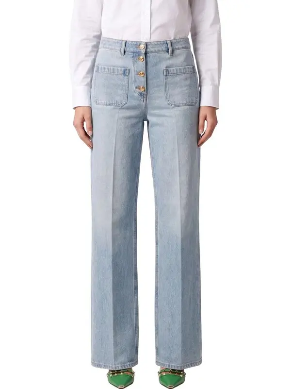 Valentino Garavani Straight Leg Jeans - Denim