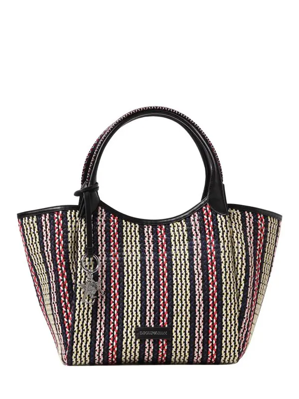 Emporio Armani Woven Tote Bag - Blue