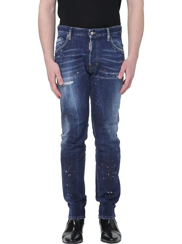 Dsquared2 Skater Skinny-fit Stretch-denim Jeans With Distressed Effect - Blue