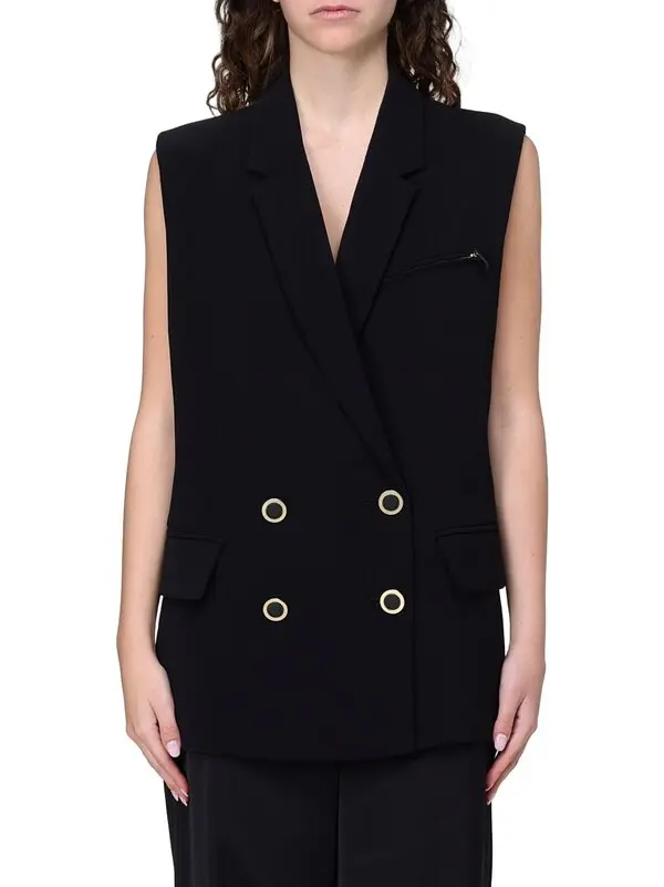 Armani Exchange Double Breasted Waistcoat - Black