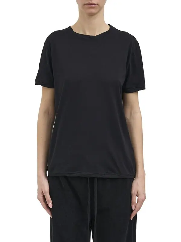 THOM KROM Cotton Blend Crewneck T-shirt - Black