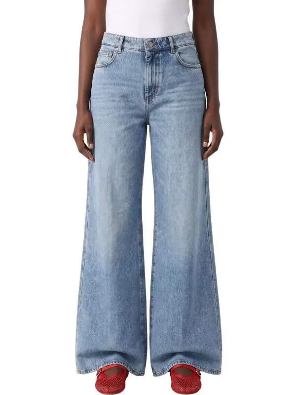 Sportmax Mid-rise Flared Cotton Denim Jeans - Blue